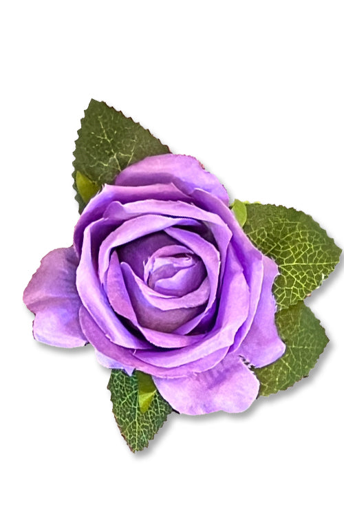 Fabric Rose Clip/Brooch in Purple – Kitty Deluxe